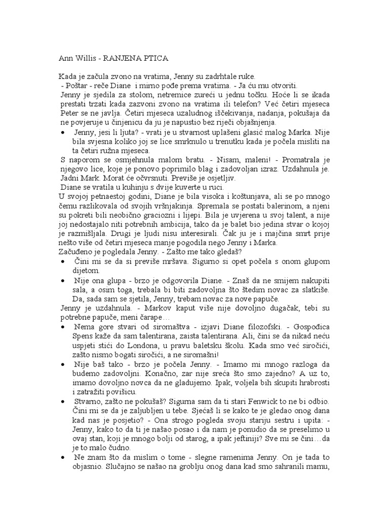 Ann Willis - Ranjena Ptica | PDF