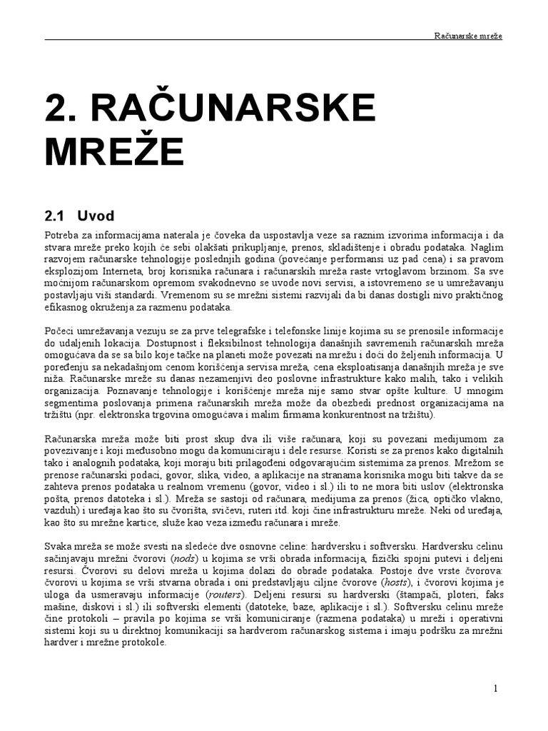 Racunarske Mreze | PDF