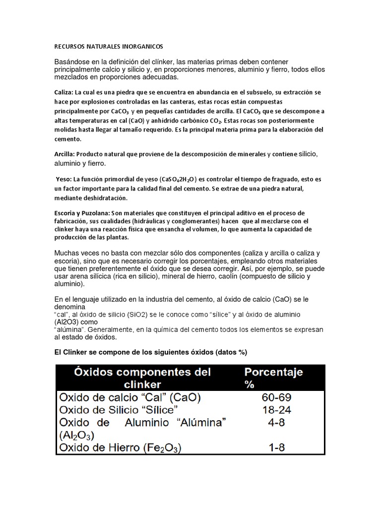 Recursos Naturales Inorganicos | PDF