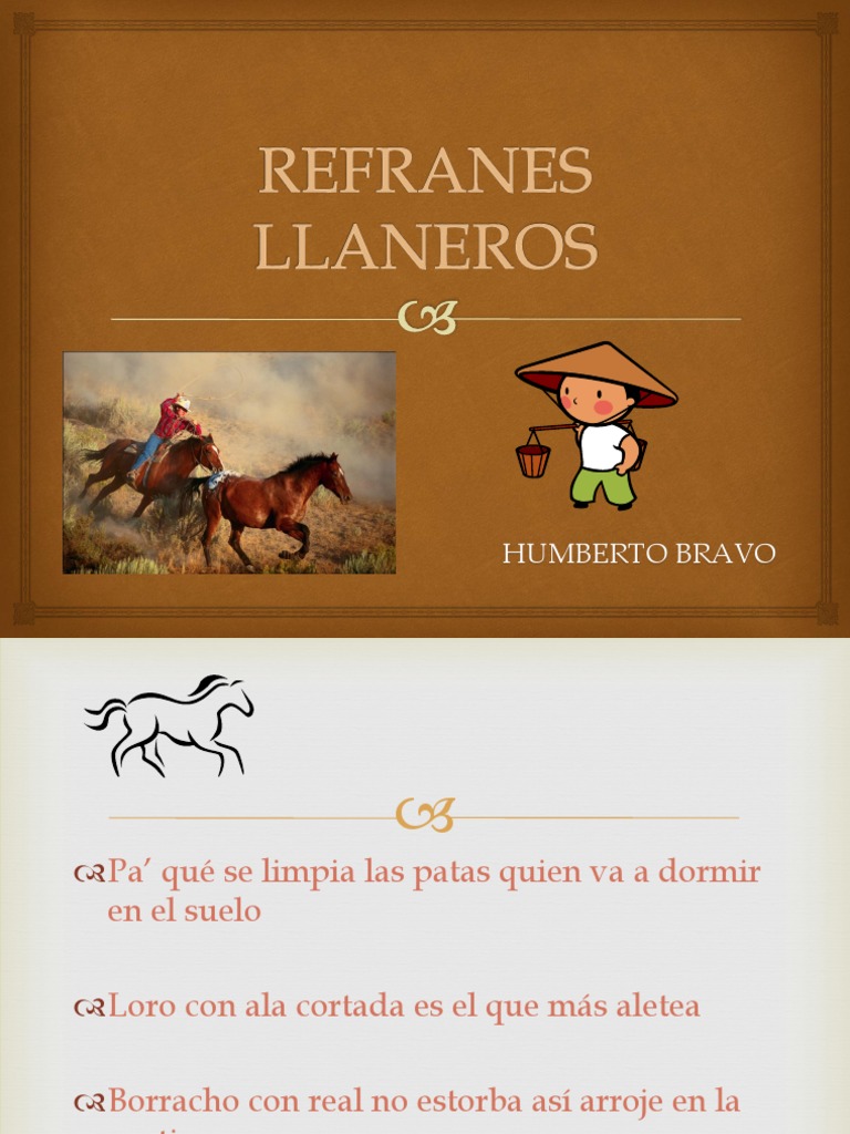 Refranes Llaneros | PDF | Equus | Équidos