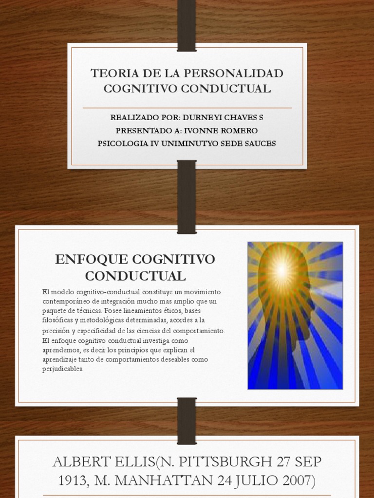 Teoria de La Personalidad Cognitivo Conductual | PDF | Terapia racional ...