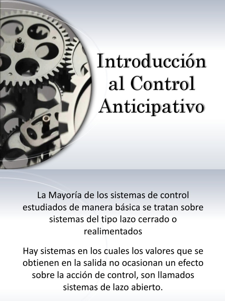 Presentación Control Anticipativo Pdf Sistema De Control Science