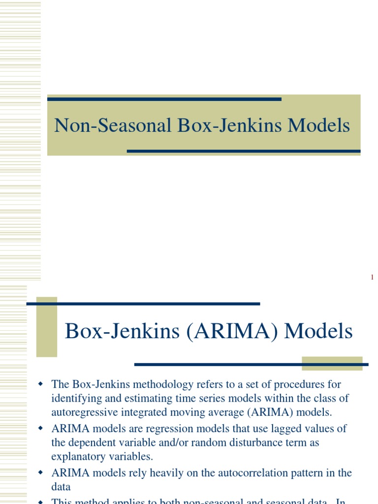 Box Jenkins Methodology | PDF | Autoregressive Integrated Moving Average | Estimation Theory