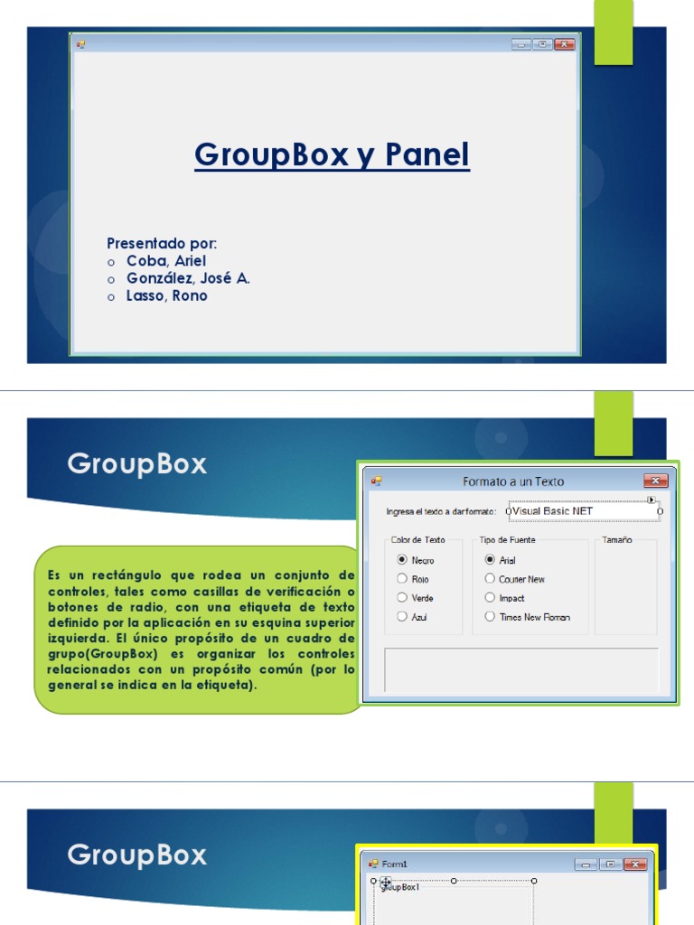Groupbox y Panel | PDF | Informática | Software