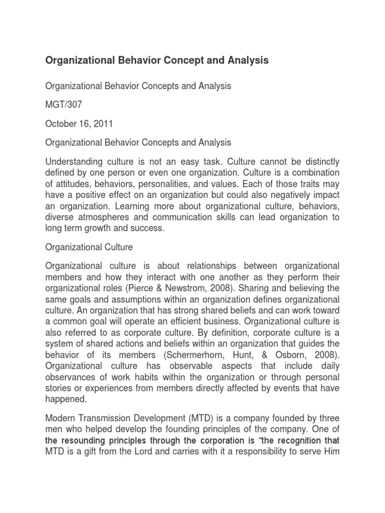 Understanding Organizational Behavior | PDF | Organizational Culture ...