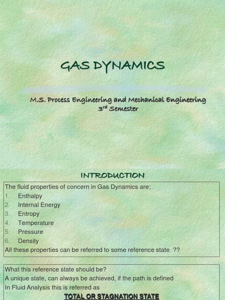 Understanding Stagnation Properties in Gas Dynamics | PDF | Fluid ...