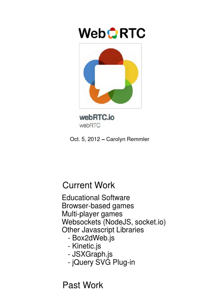 Webrtc | PDF | Streaming Media | Multimedia