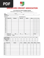 Cricket Score Sheet Template | PDF | Bowling (Cricket) | Cricket