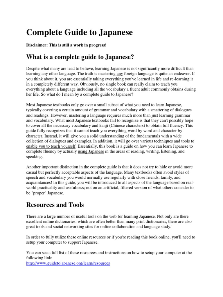 Complete Guide To Japanese | PDF | Kanji | Japanese Writing System