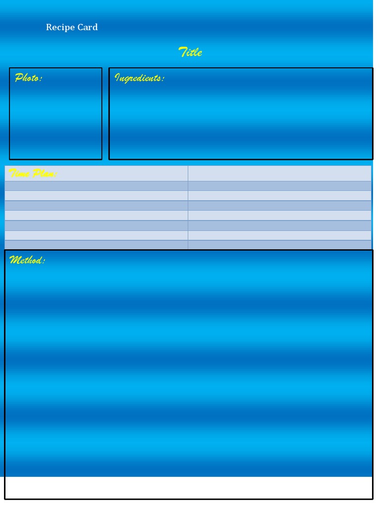 Recipe Card | PDF