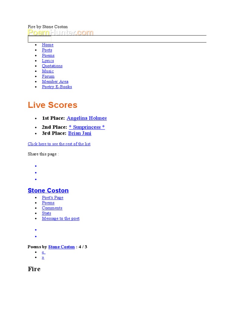 Live Scores: 1st Place: 2nd Place: 3rd Place | PDF