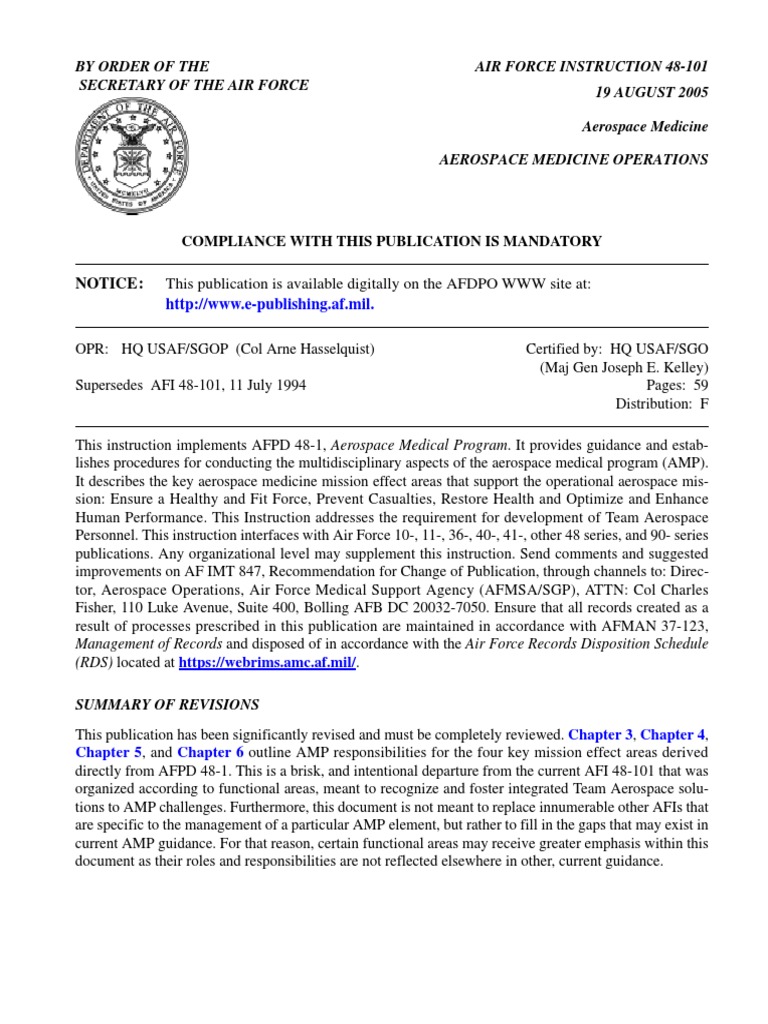 Aerospace Medicine Operations Guide | PDF | United States Air Force ...