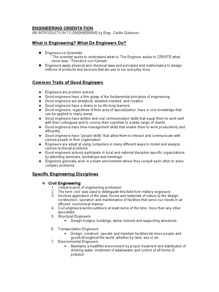 Engineering Orientation | PDF | Engineering | Electronics