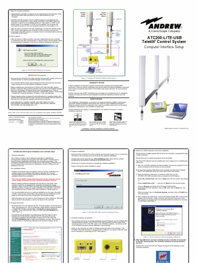 ATC200-LITE-USB Teletilt Control System Computer Interface Setup 639559 ...