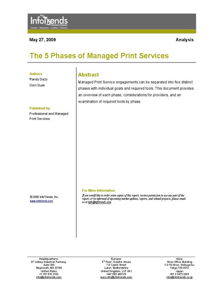 The 5 Phases of Managed Print Services | PDF | Business Process ...