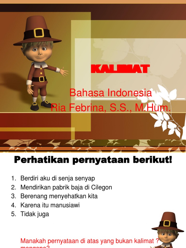 Kalimat Bahasa Indonesia | PDF