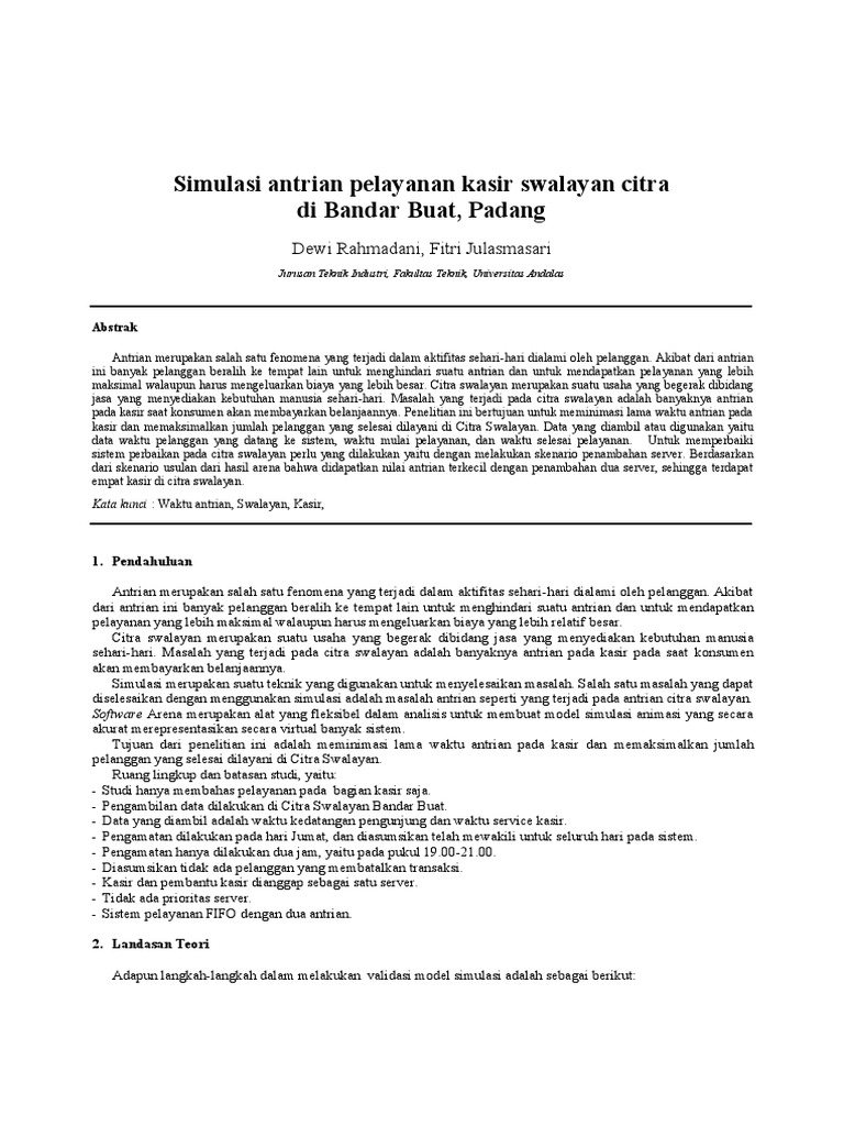 Antrian Swalayan | PDF