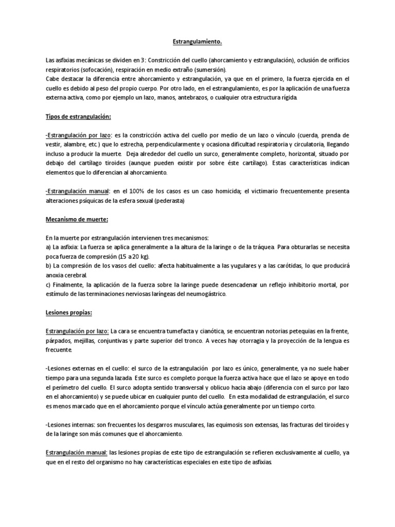 Estrangulación | PDF | Clavo (anatomía) | Tiroides