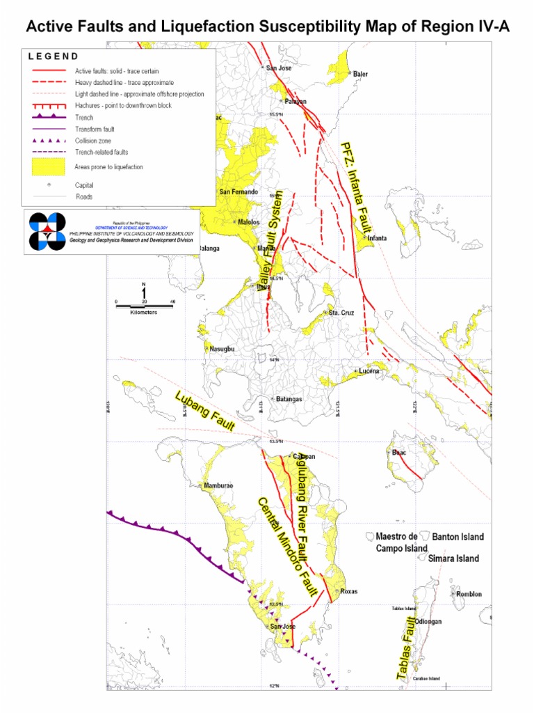 Region IV-A Fault Line Map | PDF