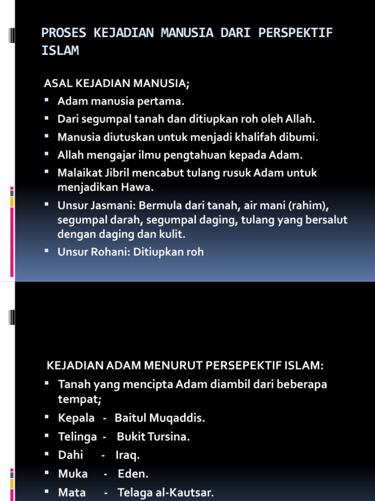 Proses Kejadian Manusia | PDF
