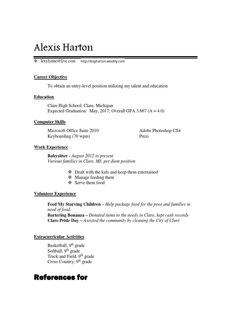 Alexis Harton's Entry-Level Portfolio | PDF | Wellness