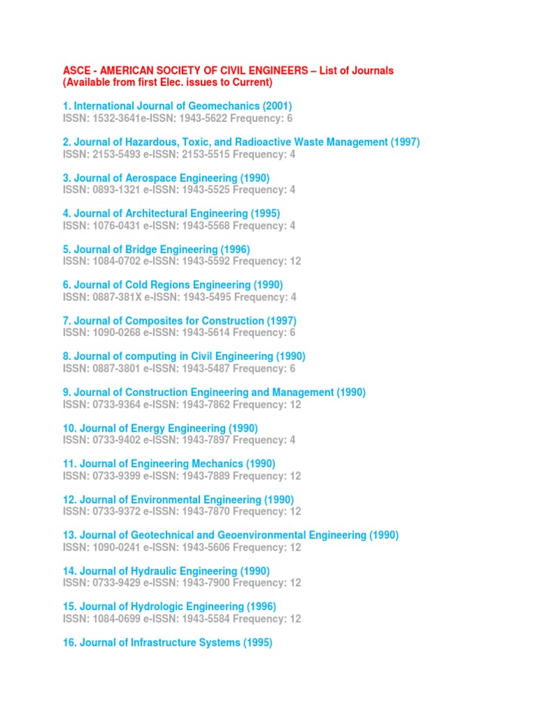 ASCE | PDF | International Standard Serial Number | Engineering