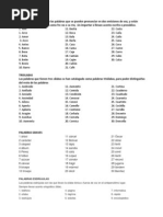 Ejemplo de Palabras Pentasílabas | PDF | Violencia | Agitación