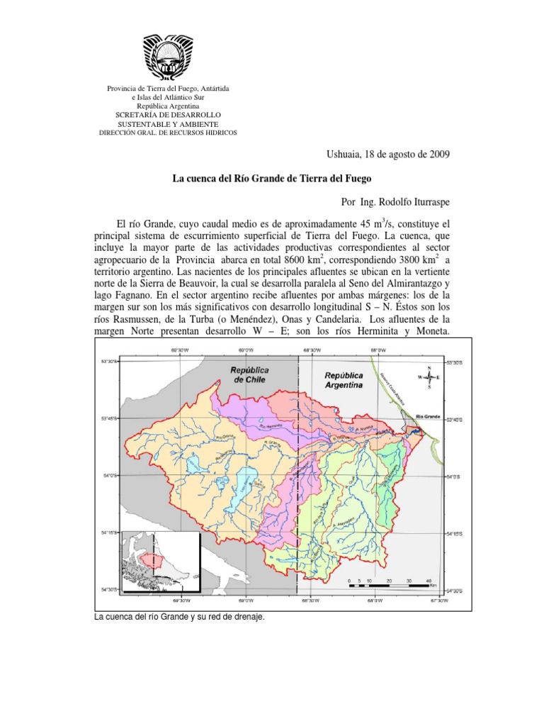 La Cuenca Del Río Grande de Tierra Del Fuego1 | PDF | Río | Agua