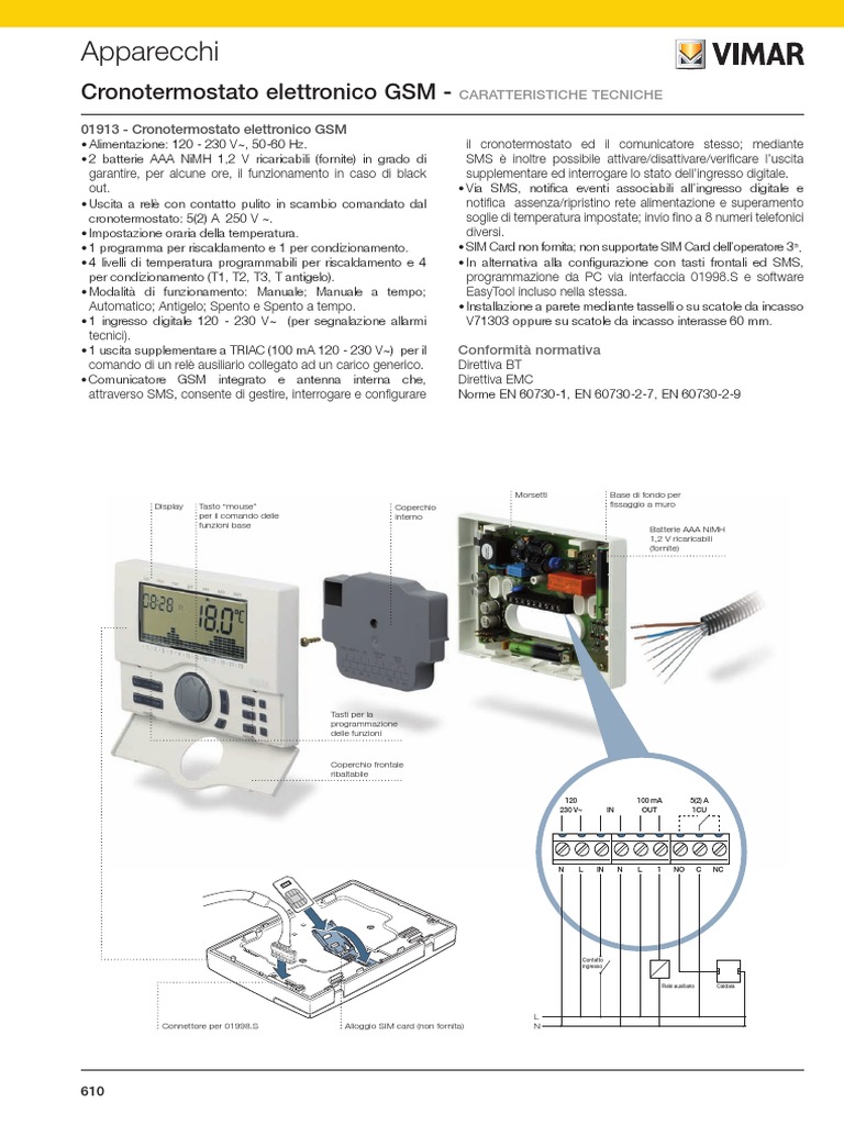 Pagina Tecnica VIMAR 01913 | PDF