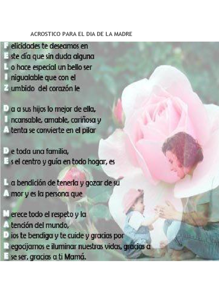 Acrostico para El Dia de La Madre | PDF
