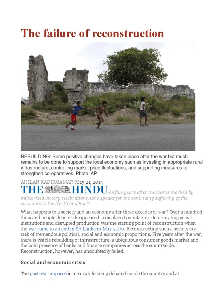 The Failure of Reconstruction | PDF | Business