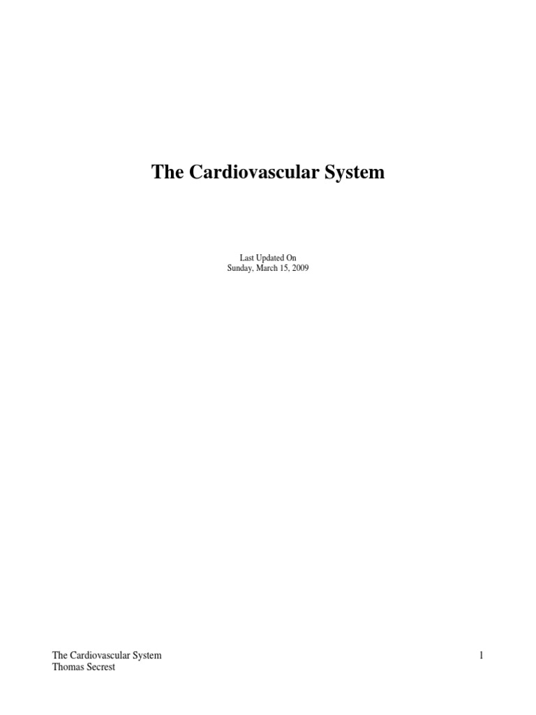 The Cardiovascular System | PDF | Heart Valve | Circulatory System