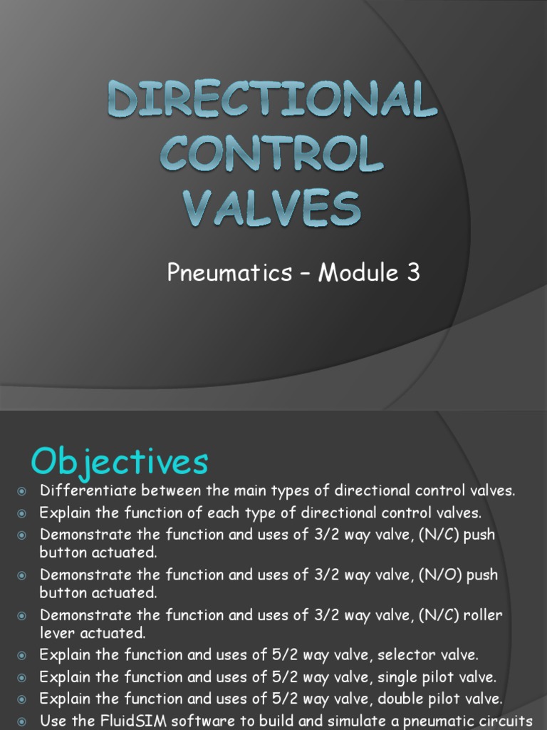 Directional Control Valves | Download Free PDF | Valve | Actuator