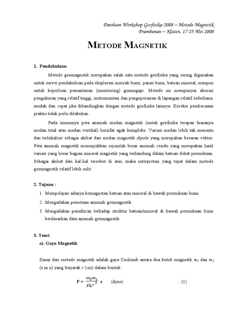 Metode Magnetik | PDF