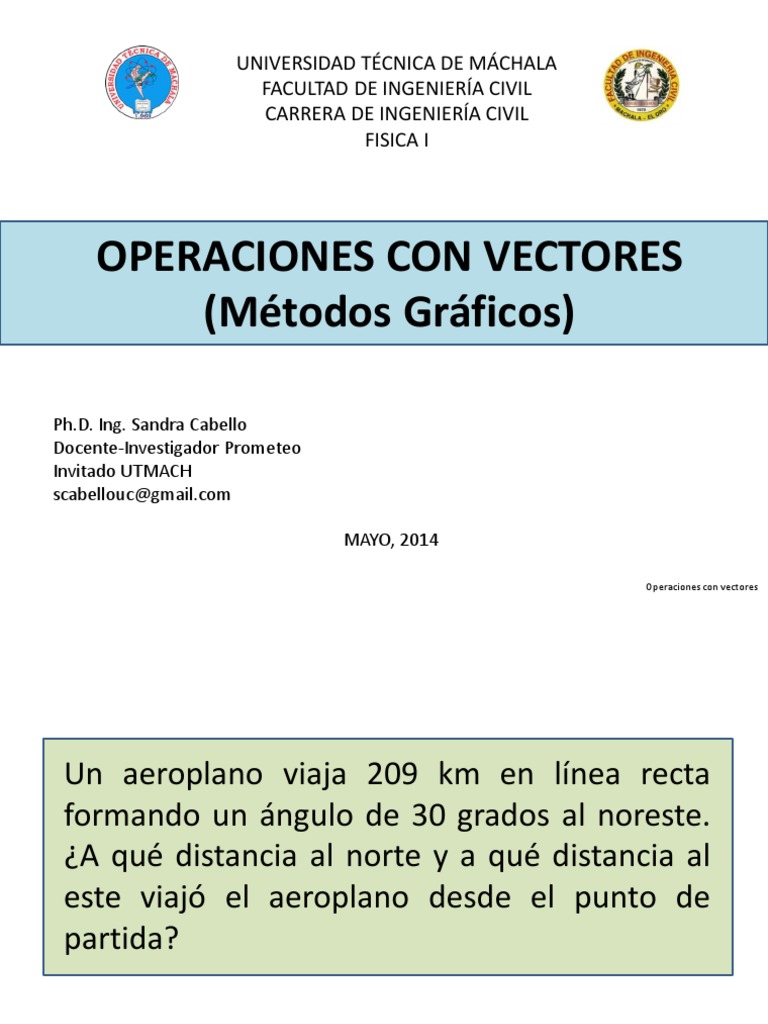 Operaciones Con Vectores | PDF | Desplazamiento (Vector) | Vector ...