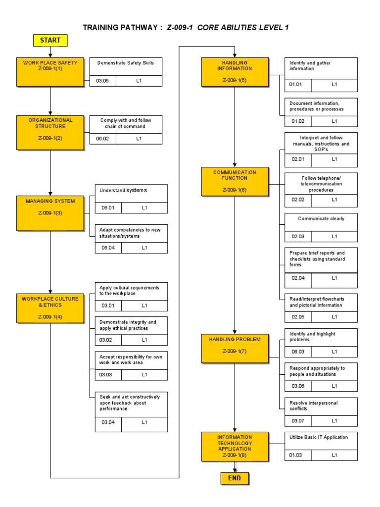 Training Pathway: Z-009-1 Core Abilities Level 1: Start | PDF