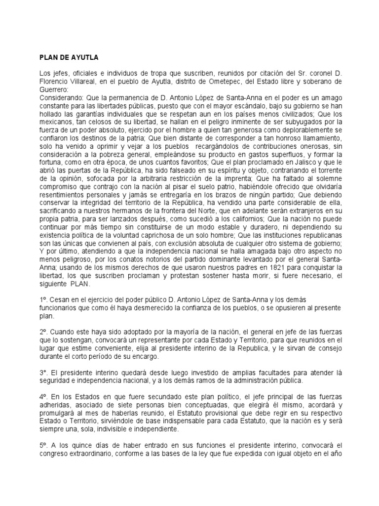 Plan de Ayutla Completo | PDF | Nación | Unión Europea