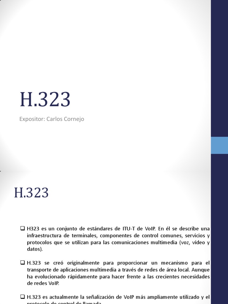 Protocolo H.323: VoIP y Multimedia | PDF | Estándares de ...