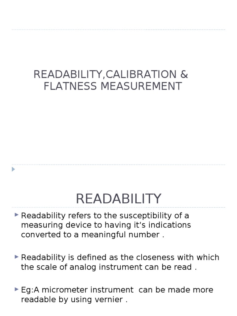 Metrology Seminar On Flatness Testing and Readability | PDF ...