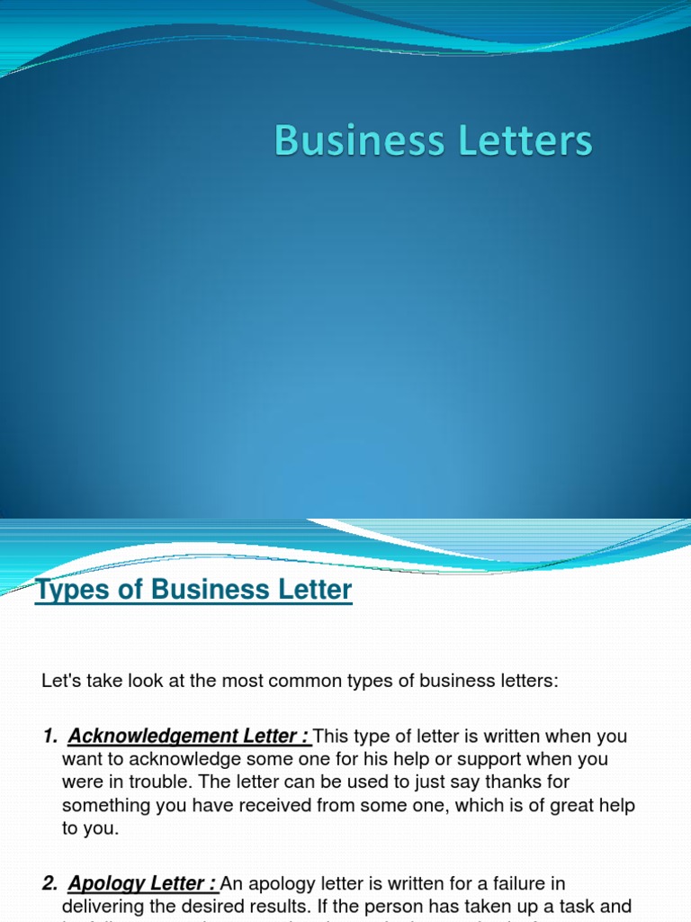 Business Letter | PDF