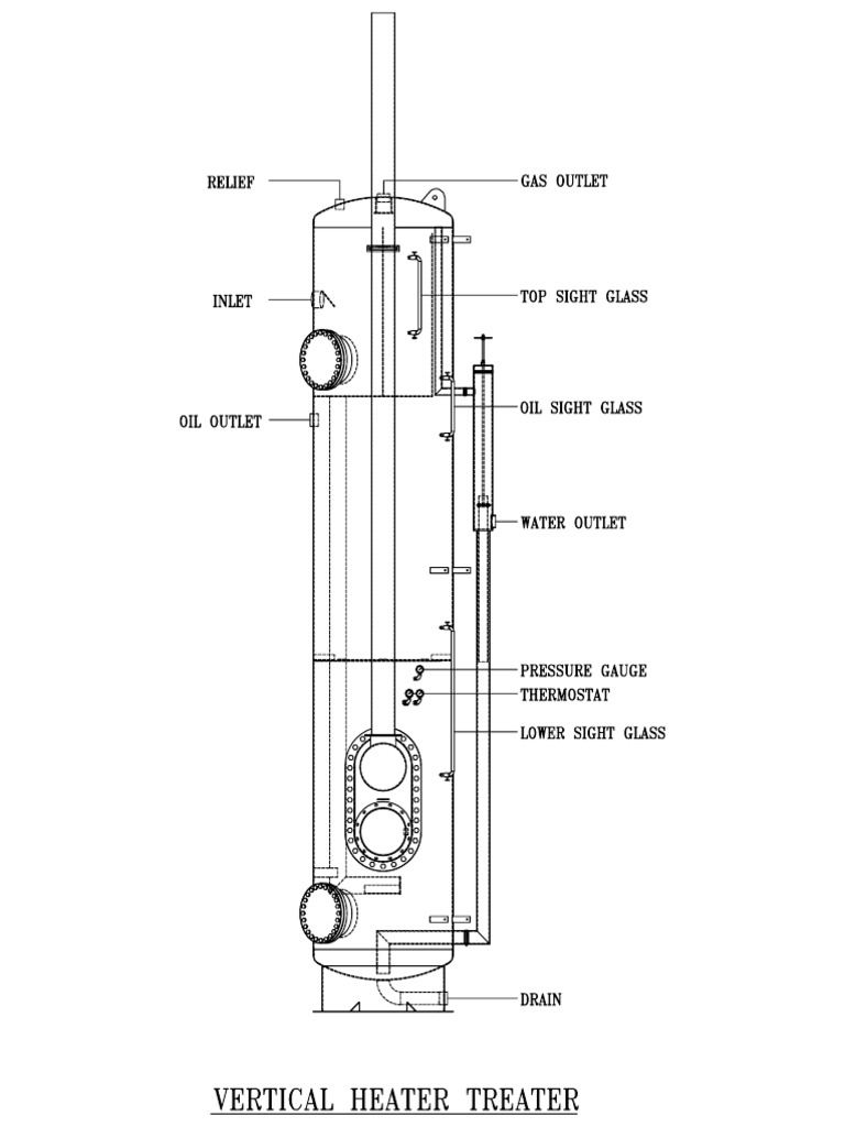 Vertical Heater Treater Drawing | PDF