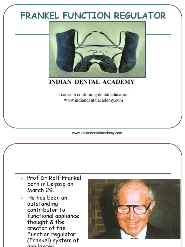 Frankel Function Regulator Overview | PDF | Dentistry | Orthodontics