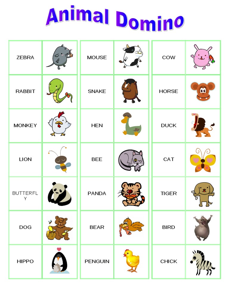 Animals Domino | PDF