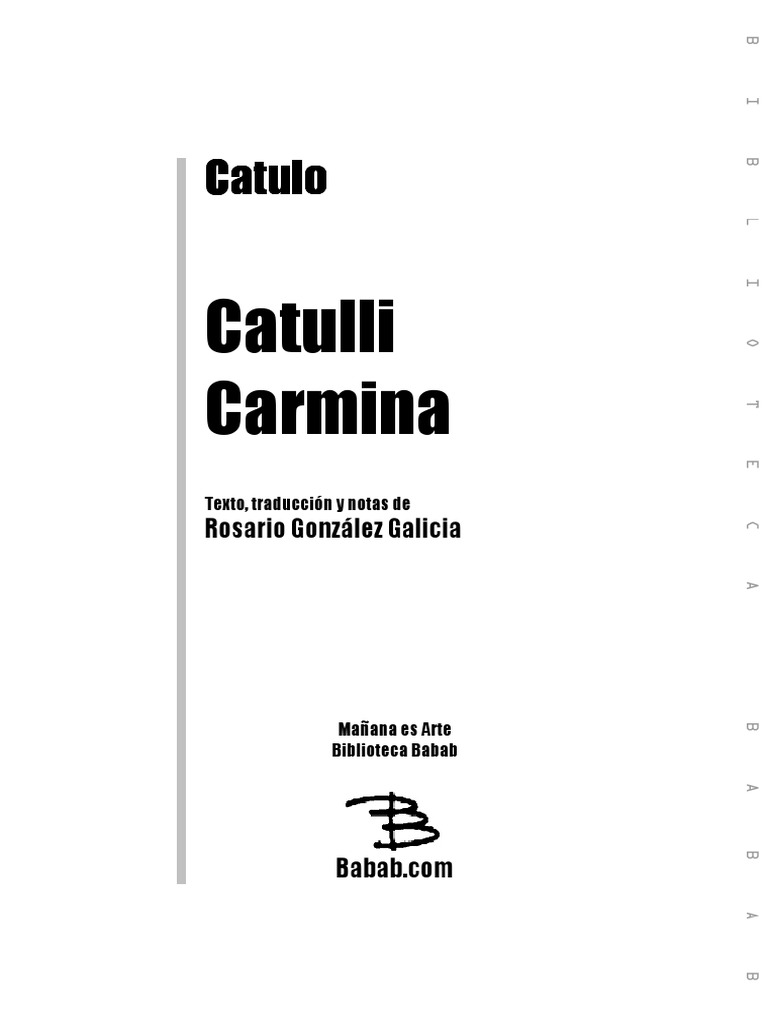 Poesias de Catulo | PDF