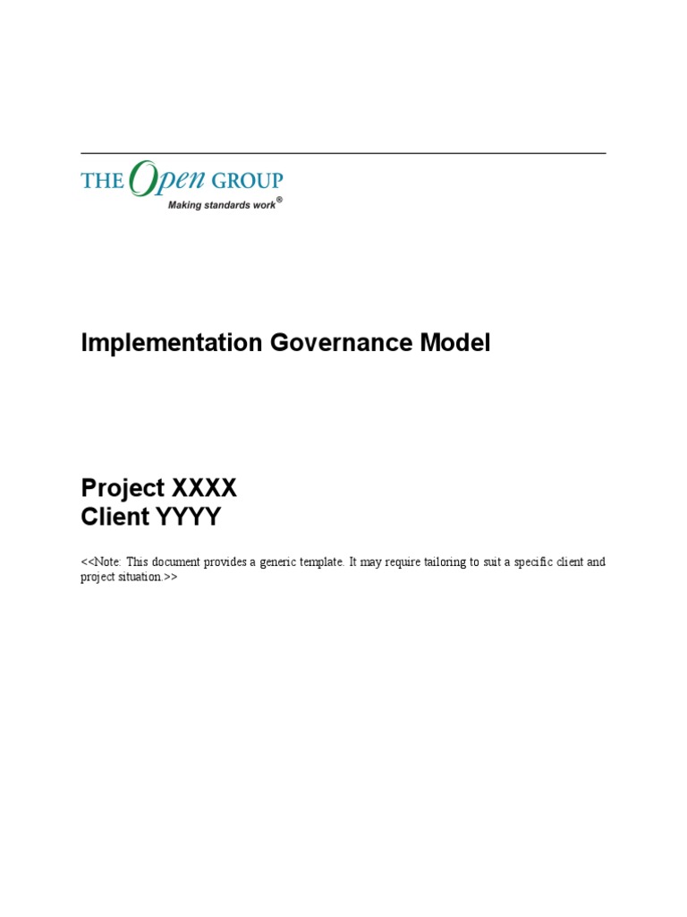 TOGAF 9 Template - Implementation Governance Model | PDF | Information ...