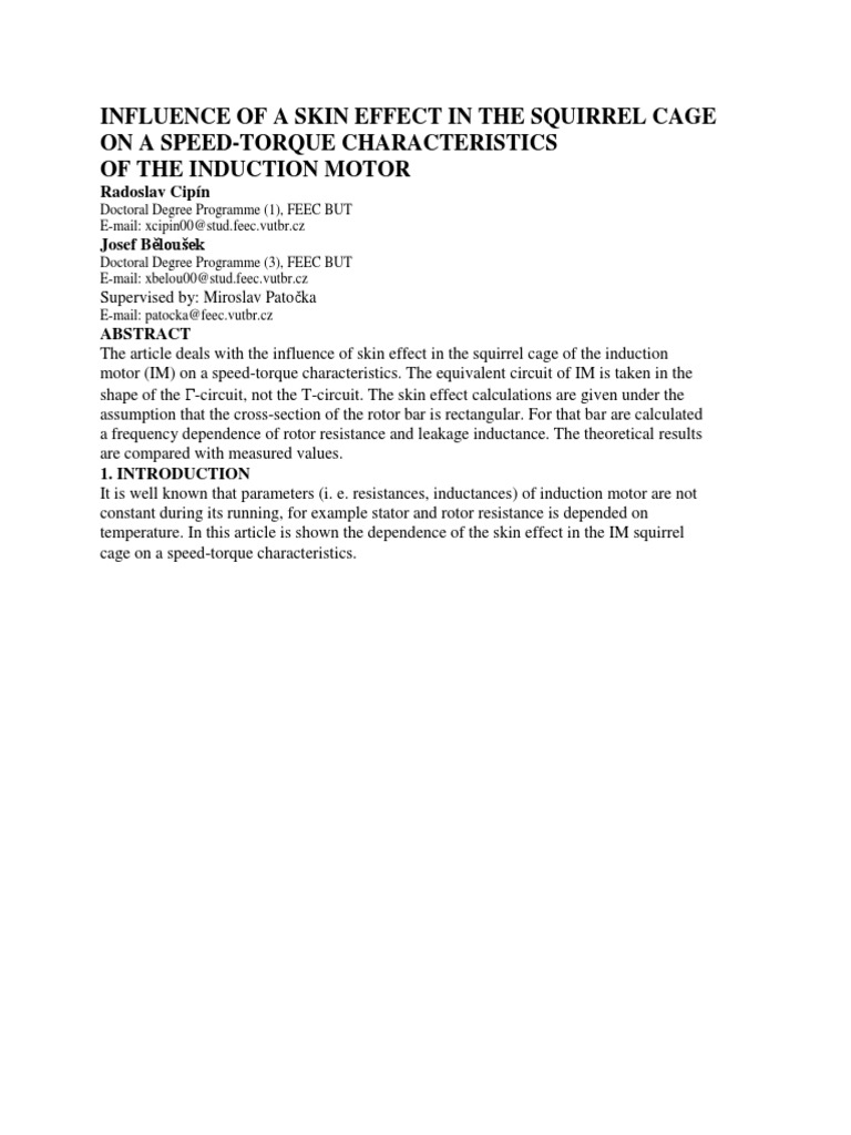 Influence of A Skin Effect | PDF | Computers