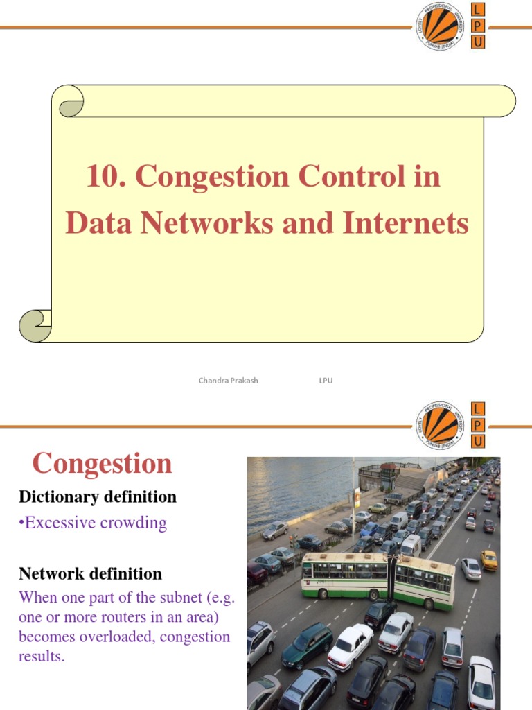 Congestion Control in Data Networks and Internets: Chandra Prakash Lpu ...