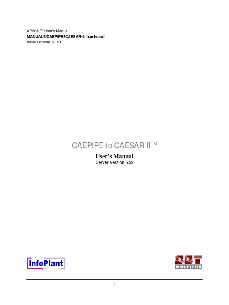 Caepipe-To-Caesar-Ii: User's Manual | PDF | Microsoft Windows | Ip Address