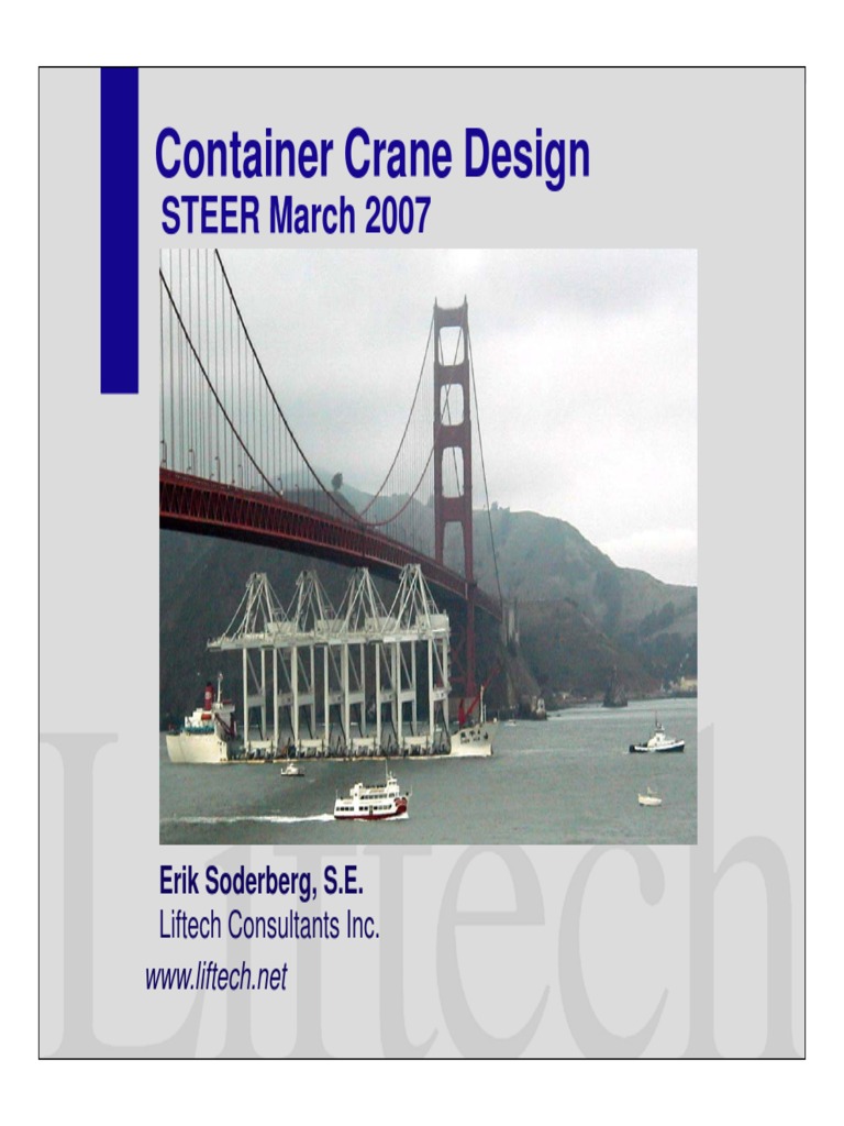 LIFTECH - Container Crane Design | PDF | Strength Of Materials ...