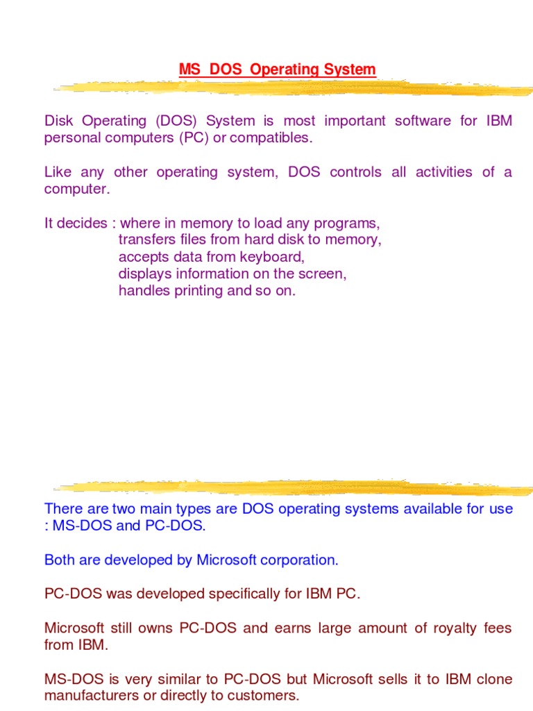An In-Depth Guide to the MS-DOS Operating System: Commands, Functions, File Formats and More ...